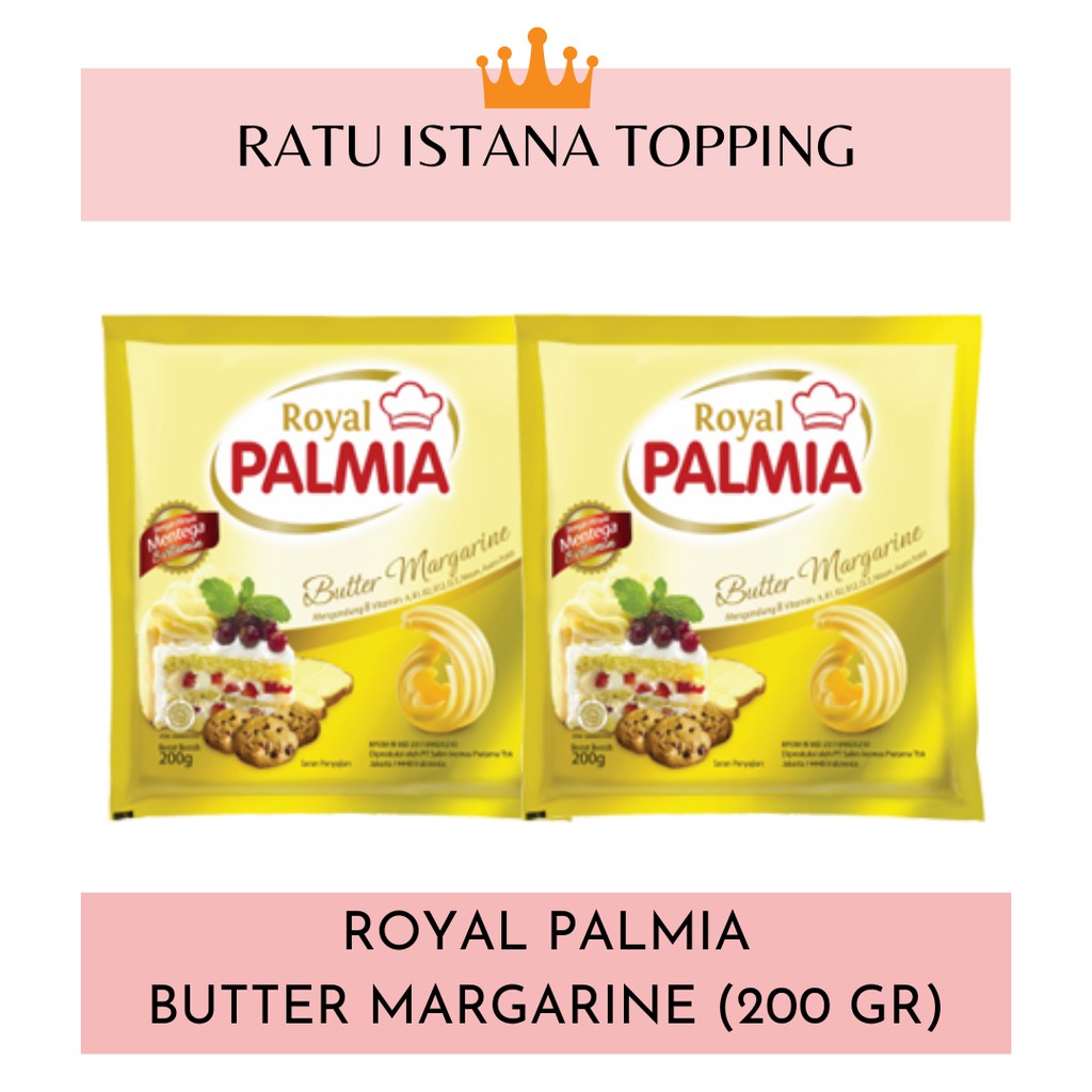 Jual ROYAL PALMIA MARGARINE 200 GR SACHET-BUTTER AND MARGARINE BLEND ...