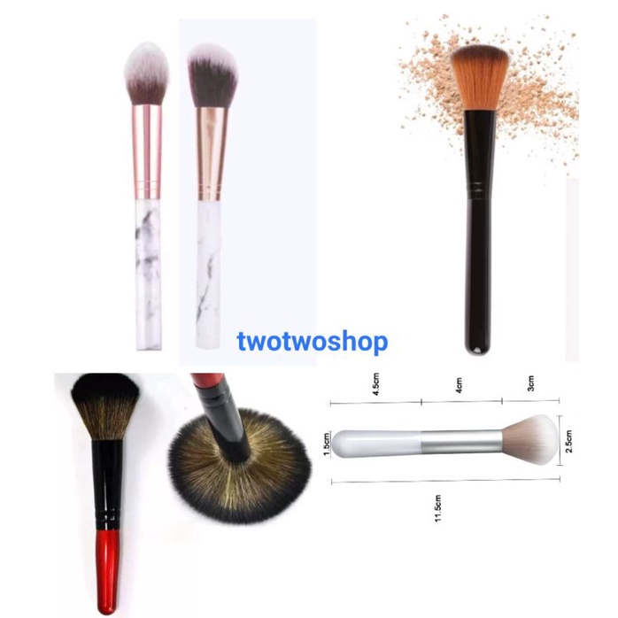 Jual Kuas Blending Brush Contour Satuan - Kuas Gagang RoseWhite 1Pcs ...