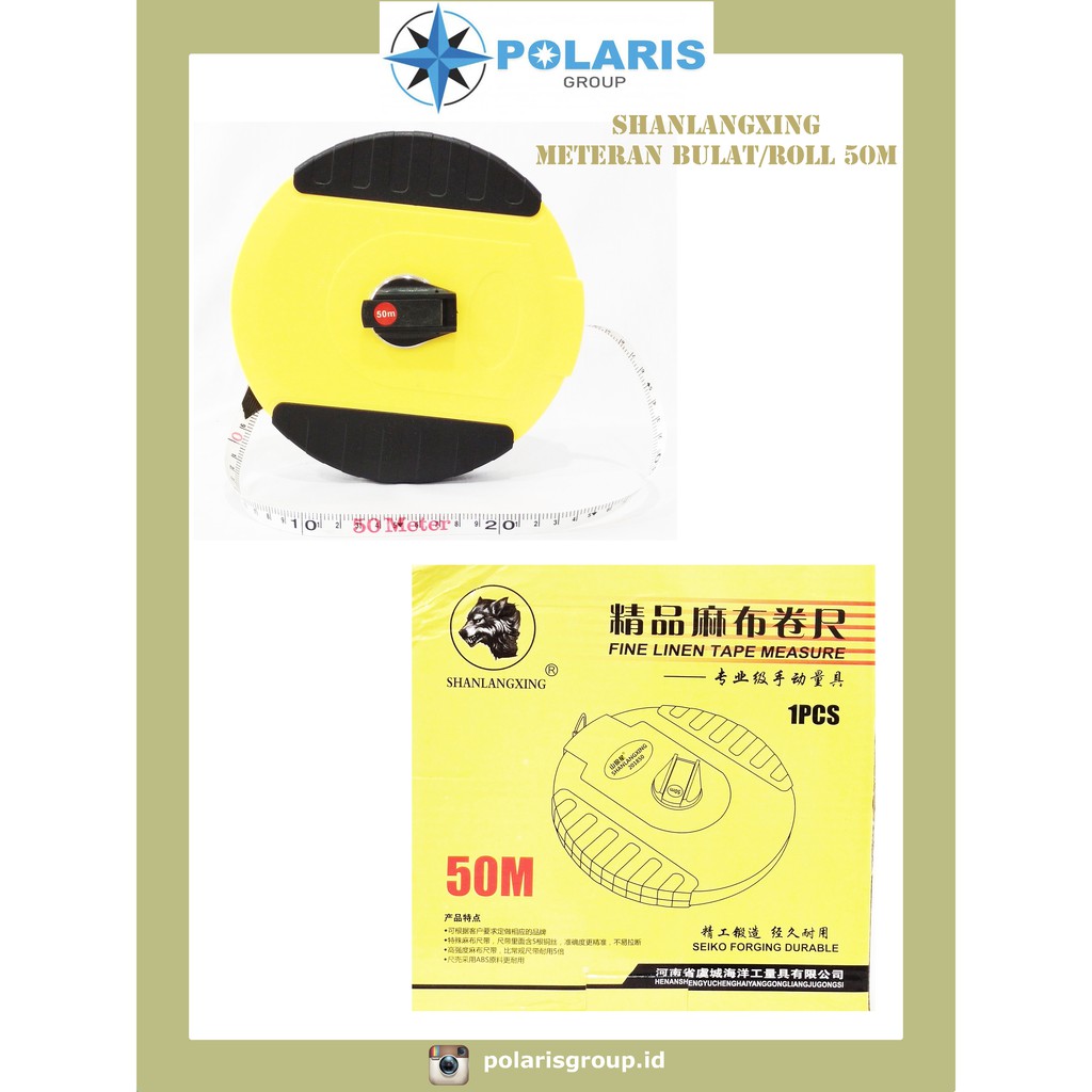 Jual METERAN ROLL / METERAN BULAT 50 METER | Shopee Indonesia