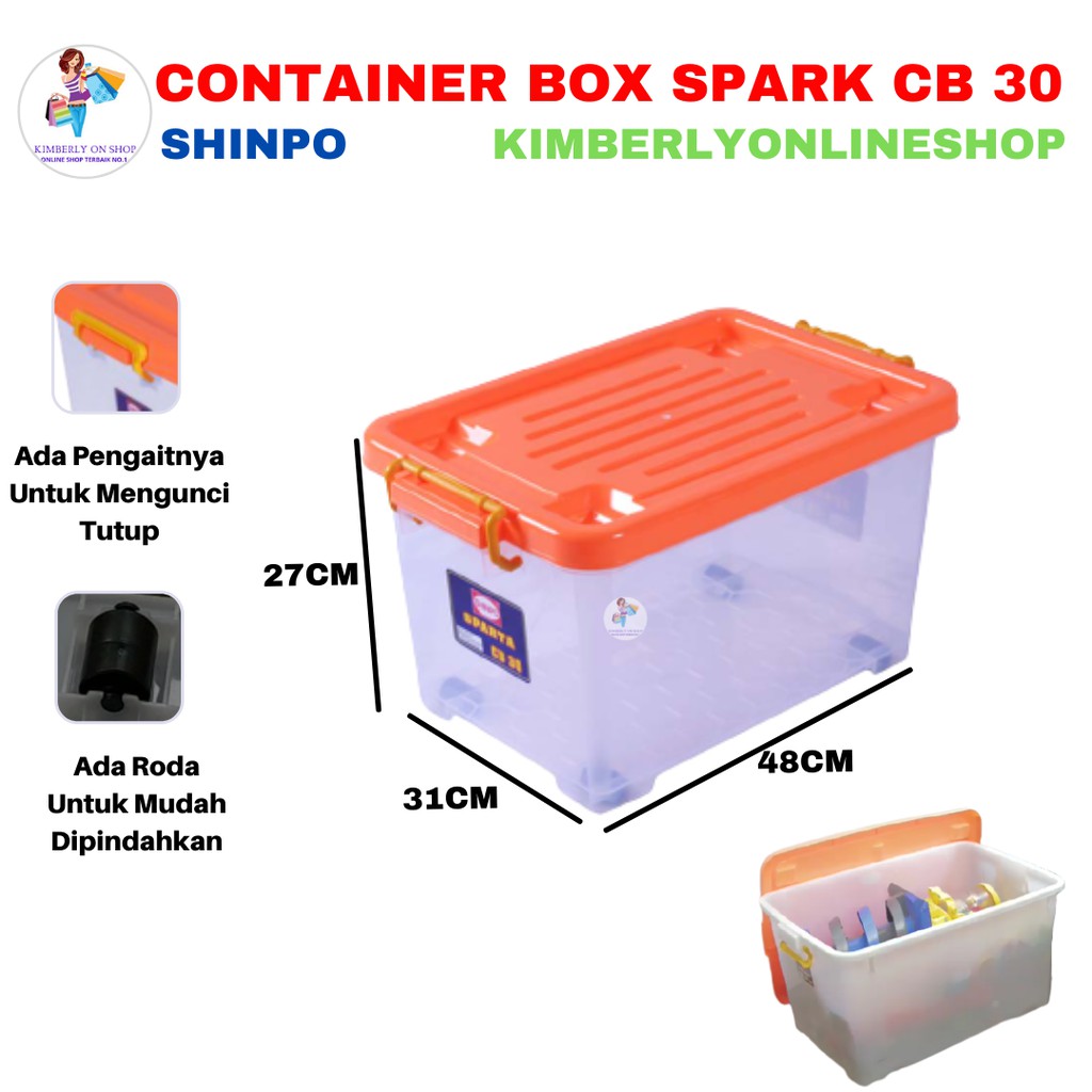 Jual Container Box Plastik Tempat Penyimpanan Spark SIP 110 CB 30 ...