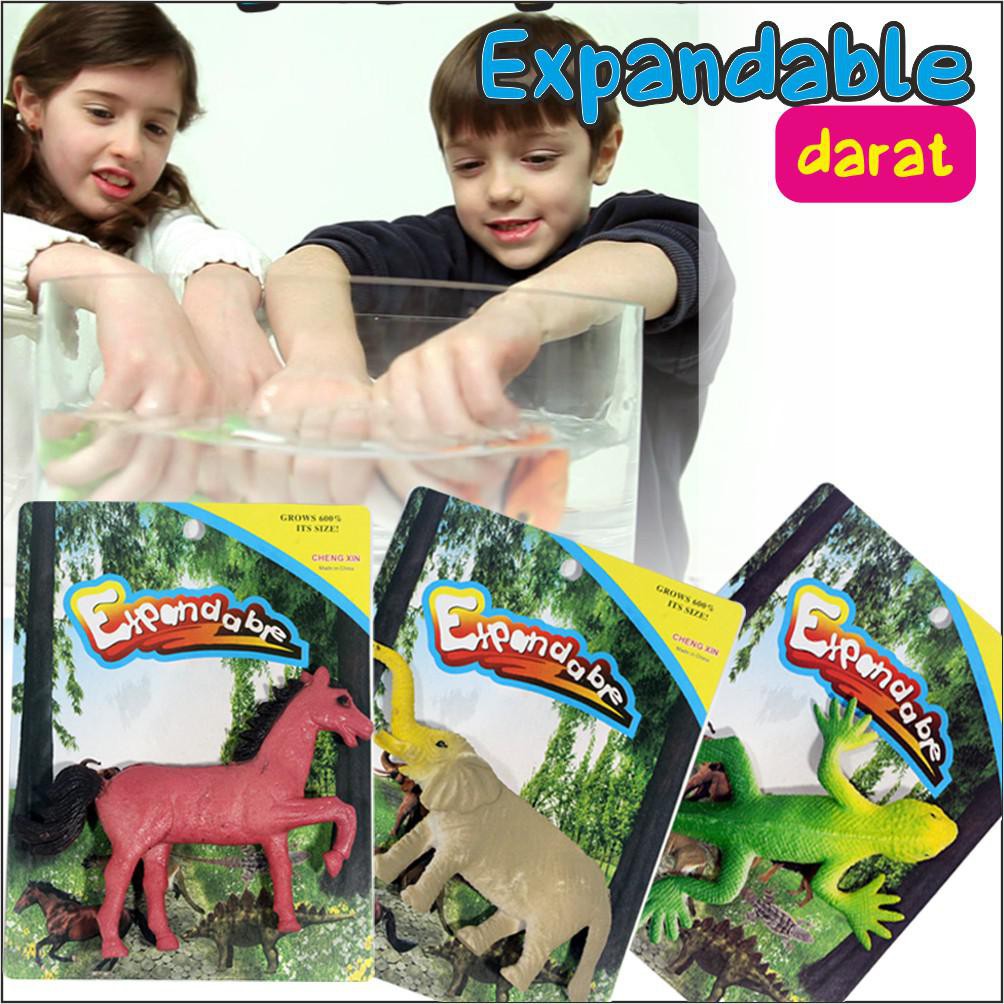 Jual Expandable Growing Water Animal Toys 6 Pcs (Binatang Darat Bsr ...