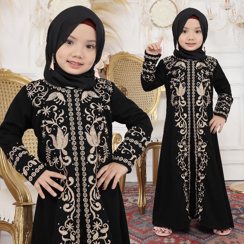 Jual Gallery Exclusive Abaya Hitam Gamis Bordir Dubai 445 Muslimah ...