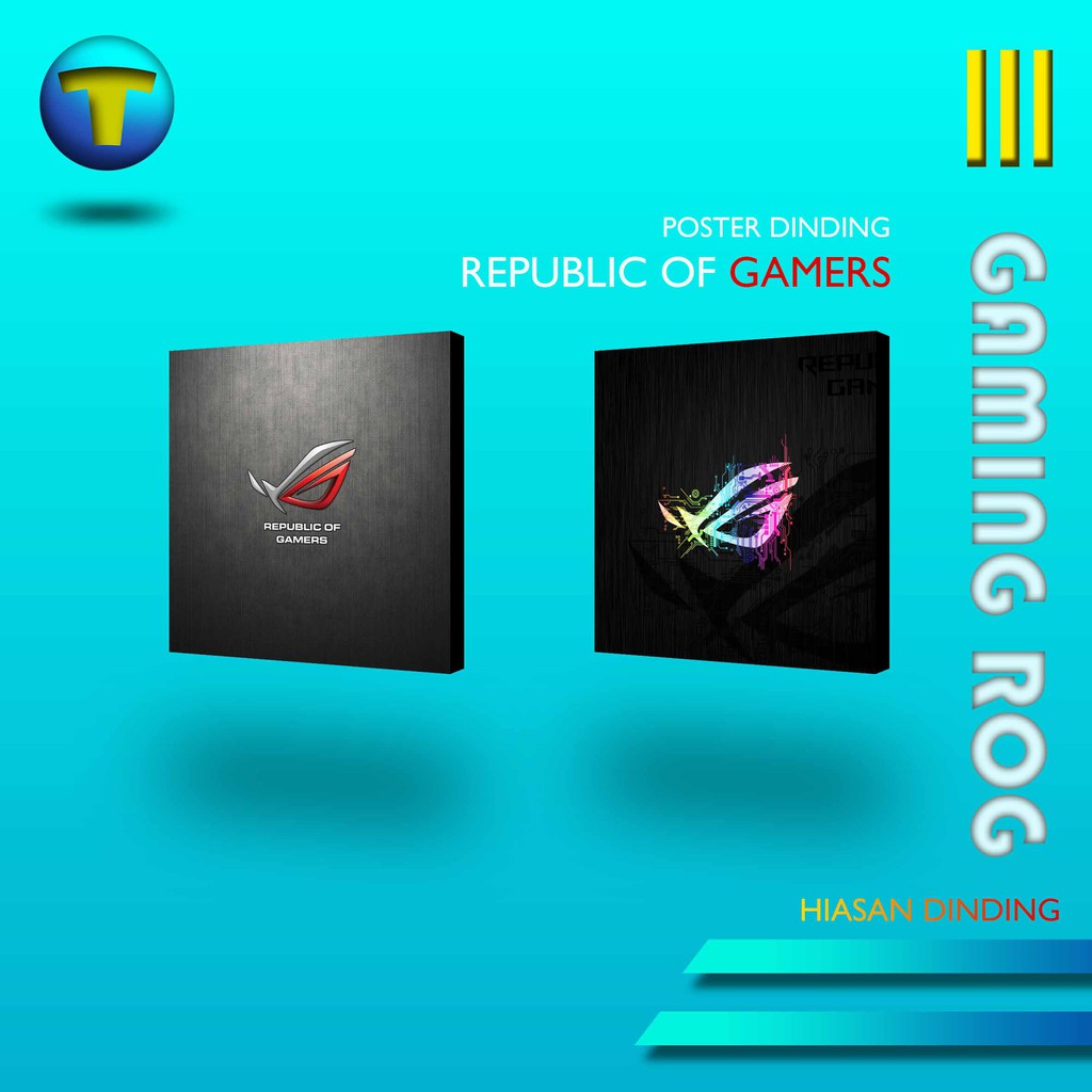 Jual ROG ASUS Poster Dinding Kayu Gamers Gaming Room Hiasan Dinding ...