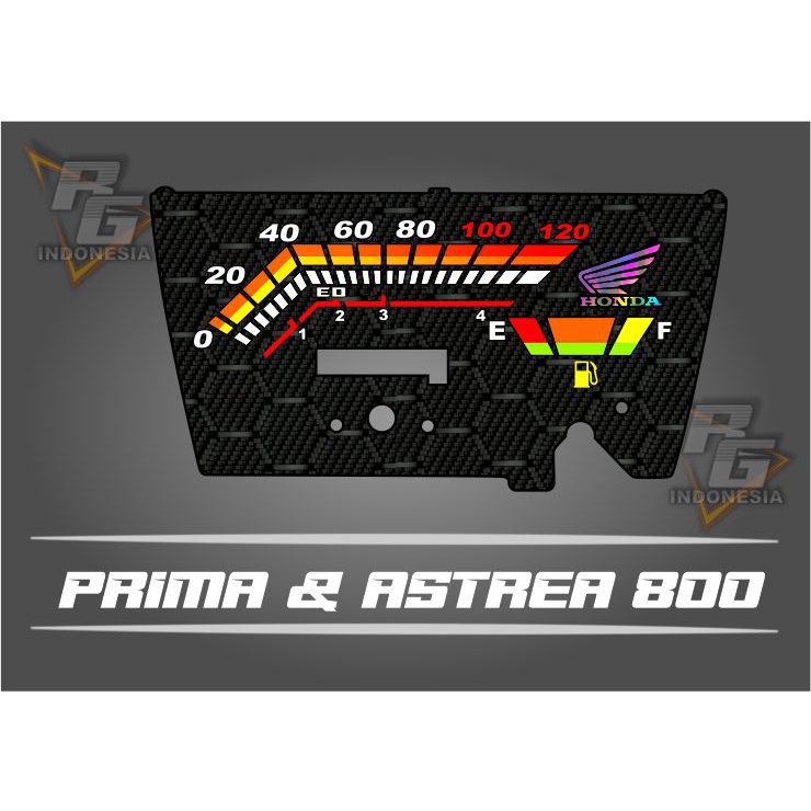 Jual papan speedometer custom honda prima astrea 800 panel spido meter ...