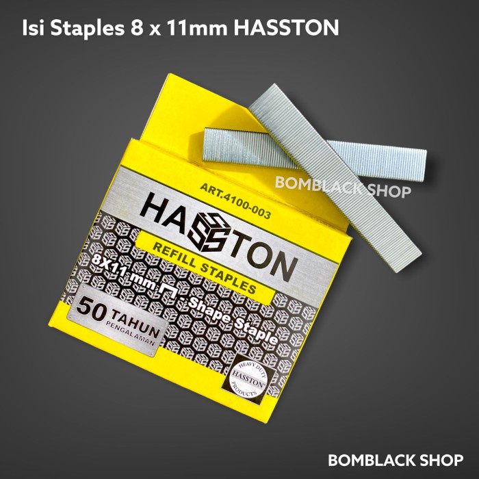 Jual HASSTON Isi Staples 8mm x 11mm Stapler Jok Tembak Gun Tacker Prohex | Shopee Indonesia