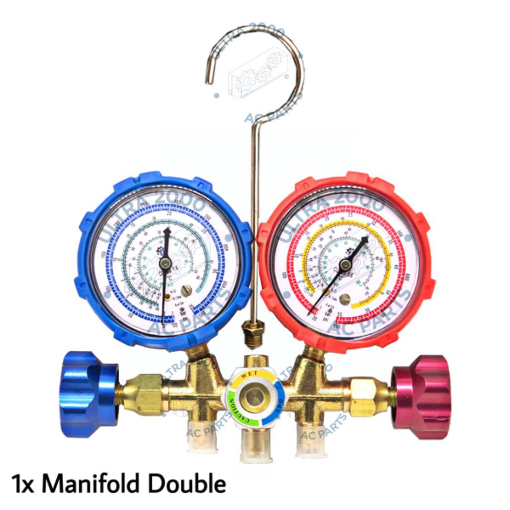Jual Double Manifold Gauge Multi R22 R410a R32 R134a | Shopee Indonesia