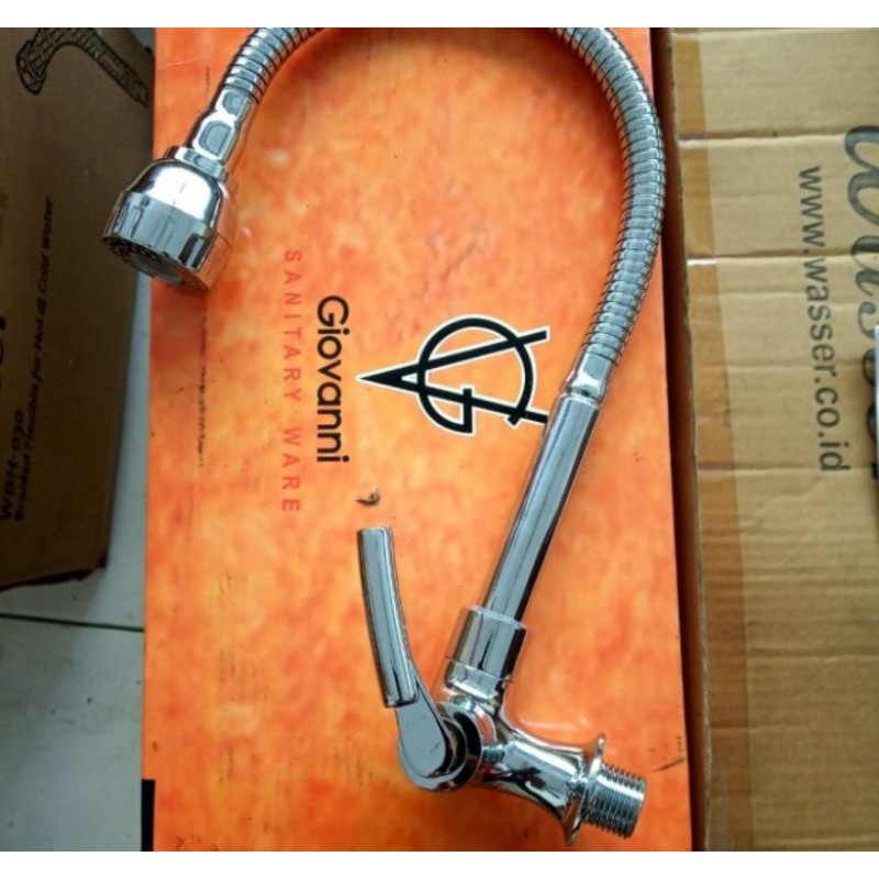 Jual Kran cuci piring Giovanni / Kran sink flexible tembok stainless ...