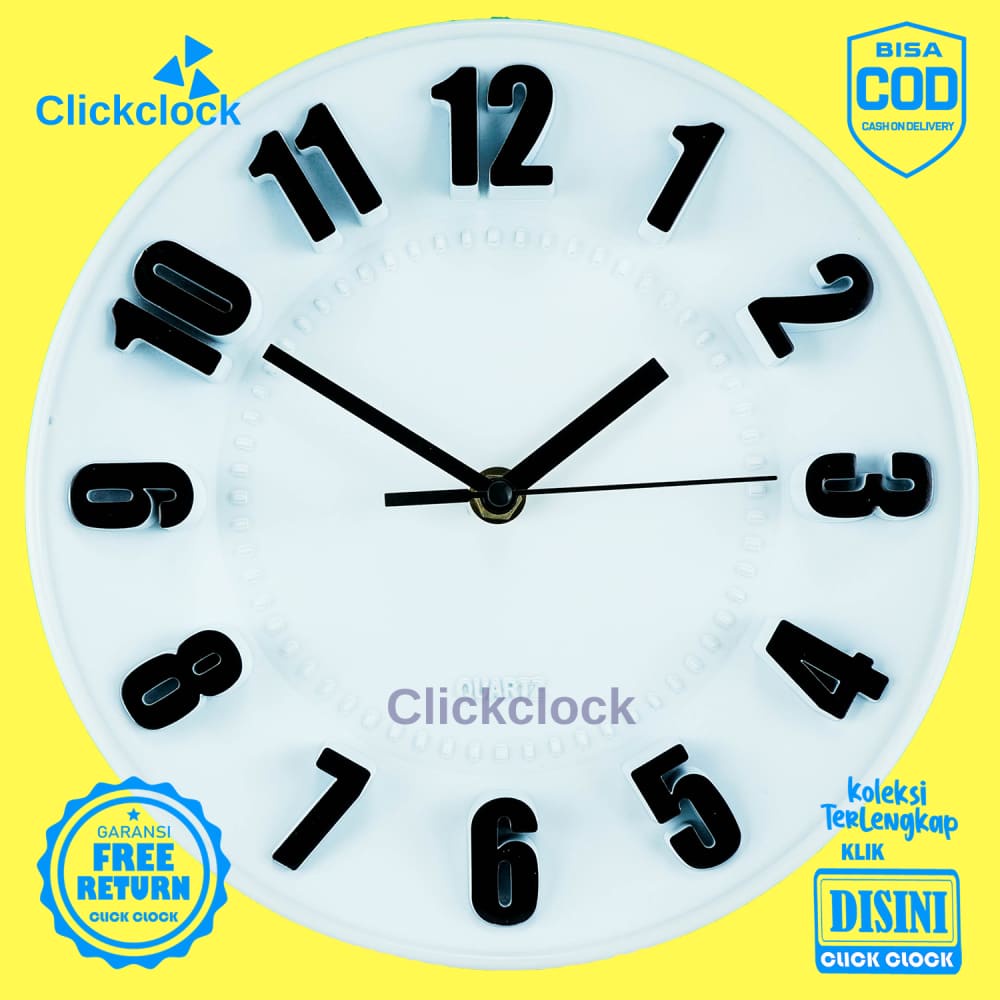 Jual Jam Dinding Analog Minimalis Pink Hijau Biru Ungu Kikai KK-9622 ...