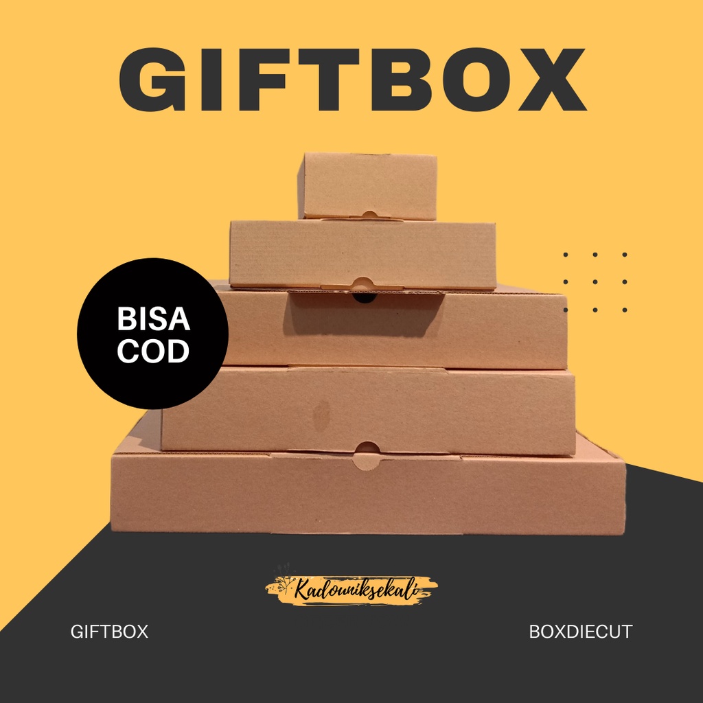 Jual Box Die Cut Tebal Ukuran Lengkap - Box Kado Tebal 2 lapis | Shopee ...