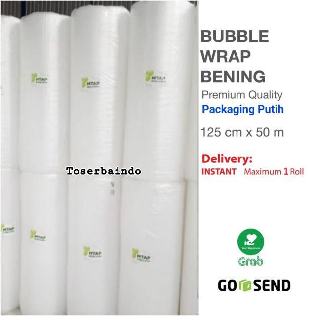 Jual Bubble Wrap Bening Plastik Putih Ukuran 50m x 1,25m | Shopee Indonesia