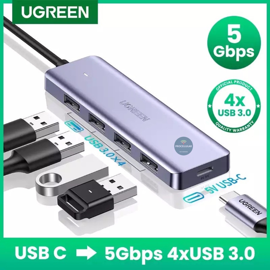 Jual Ugreen USB HUB Type C 4 Port Splitter Extension 3.0 High Speed ...