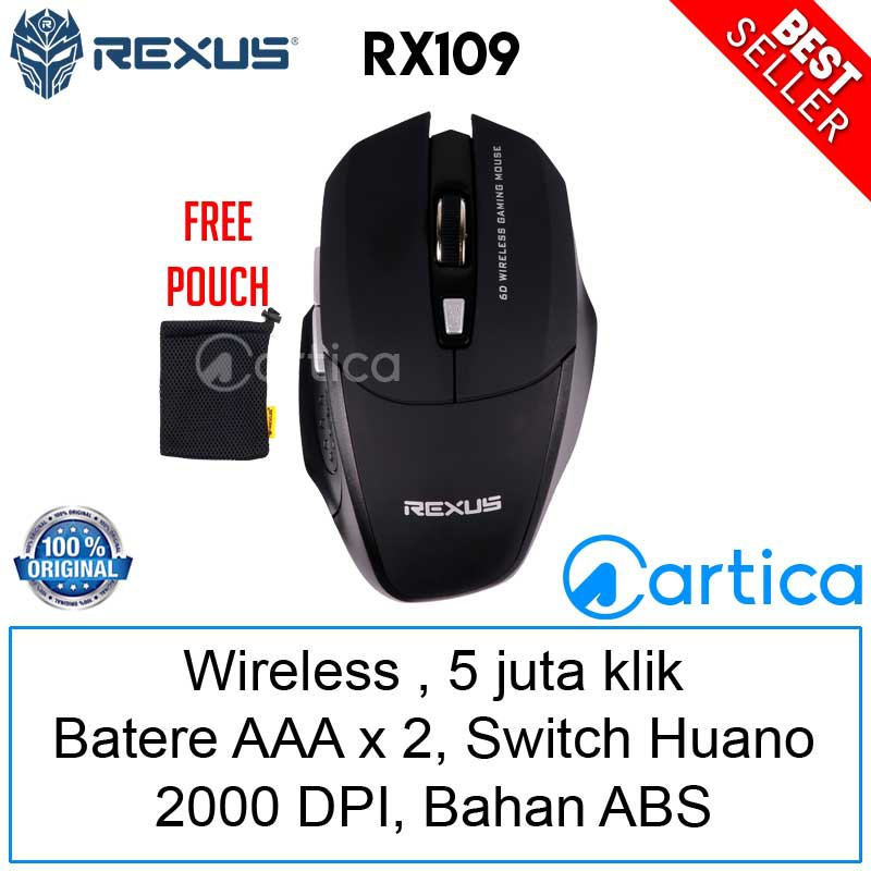 Jual Rexus RX109 Wireless Gaming Mouse | Shopee Indonesia