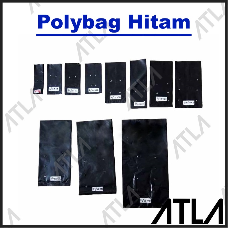 Jual Polybag Hitam Berbagai Ukuran 1 KG Per Kilo Polibag Kantong ...
