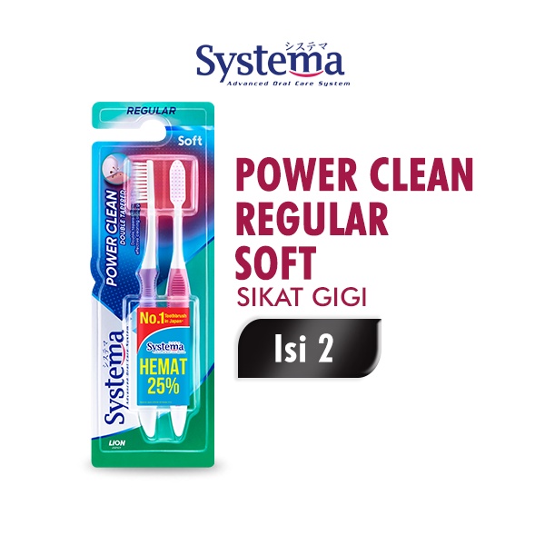 Jual Systema Sikat Gigi Power Clean Reguler Isi 2 Pcs | Shopee Indonesia