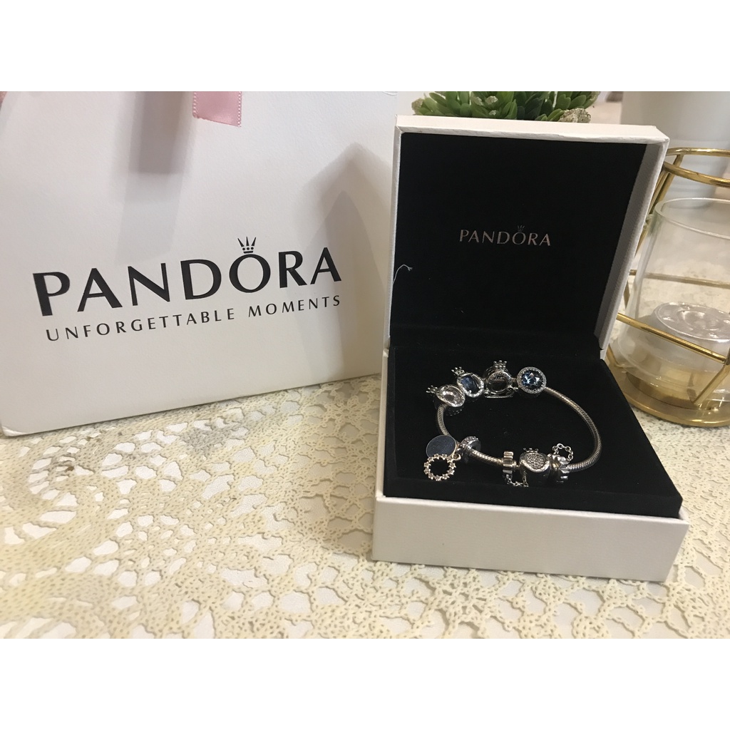 Jual Preloved Pandora - Set Charm Bracelet Pandora | Shopee Indonesia