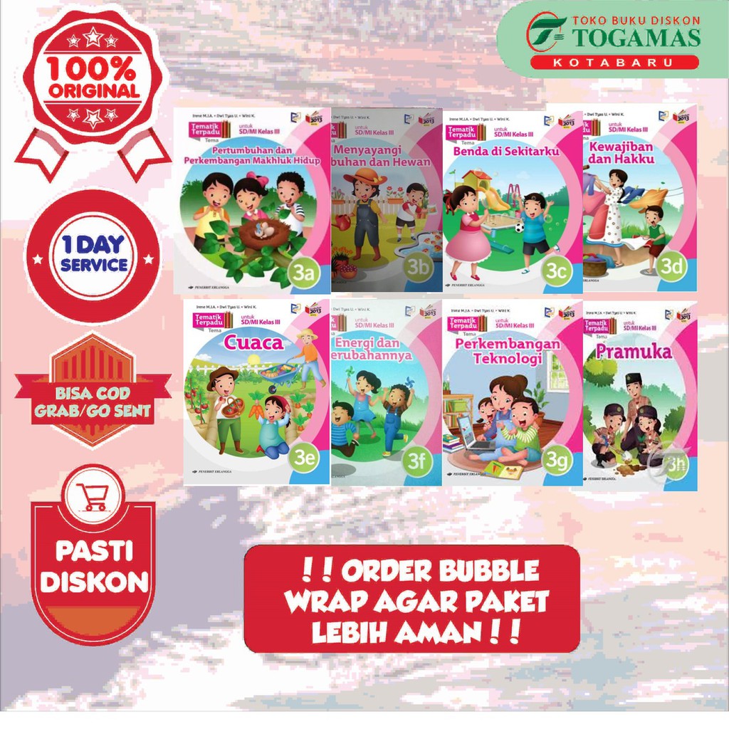 Jual TEMATIK TERPADU TEMA 3A / 3B / 3C / 3D / 3E / 3F / 3G / 3H UNTUK ...