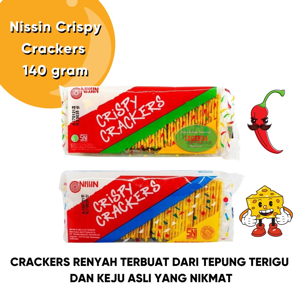 Jual Nissin Crispy Crackers 140 Gram Kraker Keju Enak Pedas Renyah ...