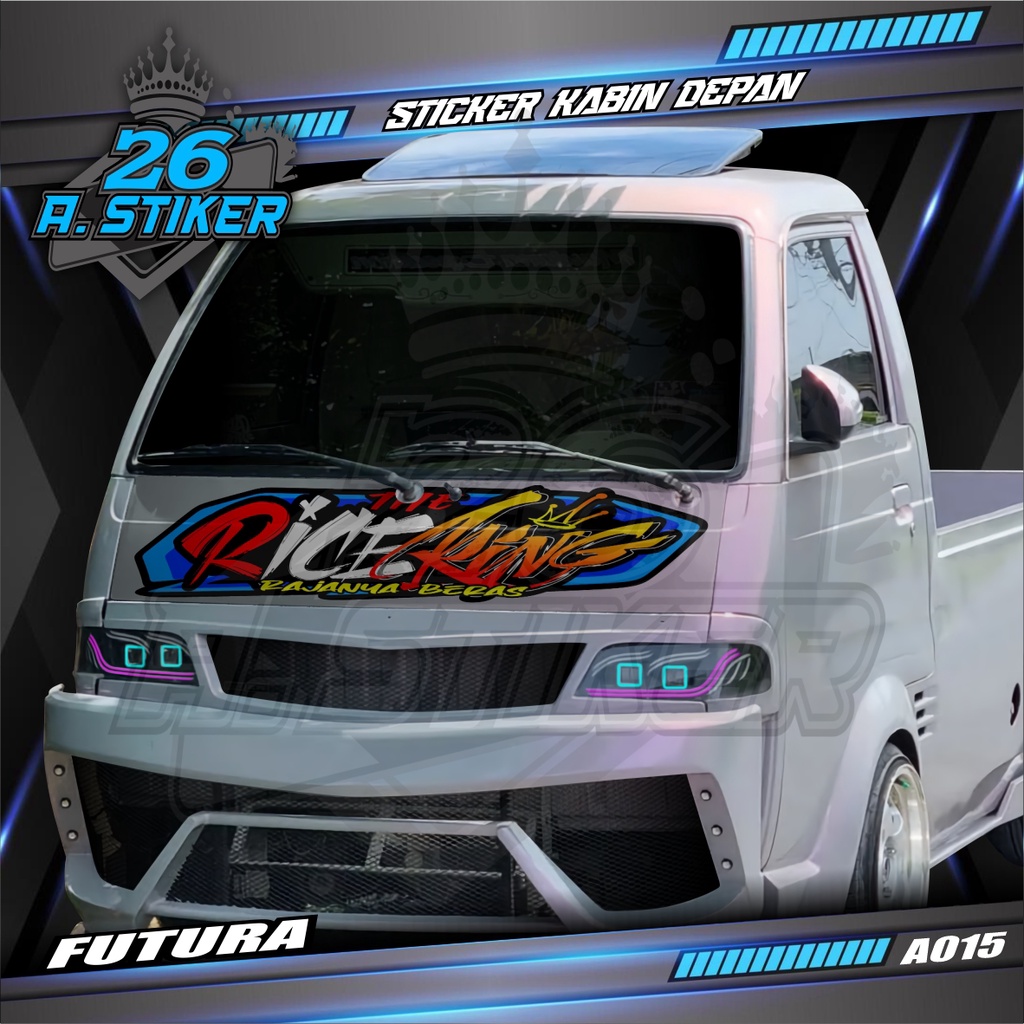 Jual Stiker Decal Kabin Depan RICE KING RAJANYA BERAS All Pick Up Pick ...