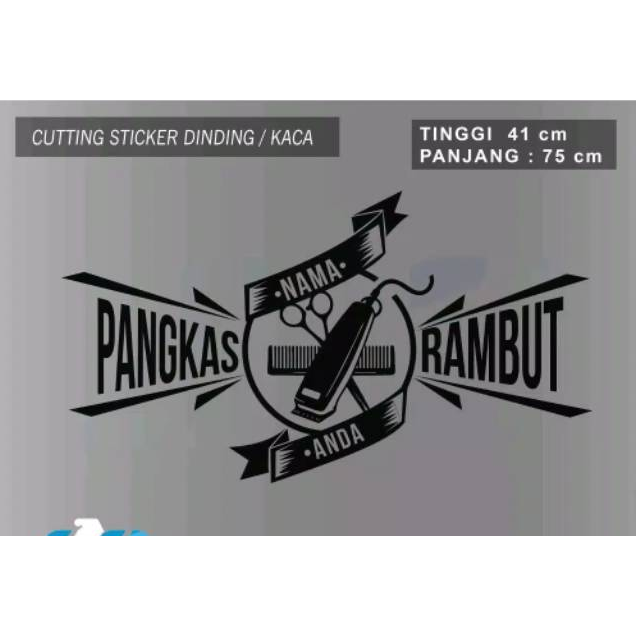 Jual stiker pangkas rambut kaca stiker pangkas rambut dinding stiker ...