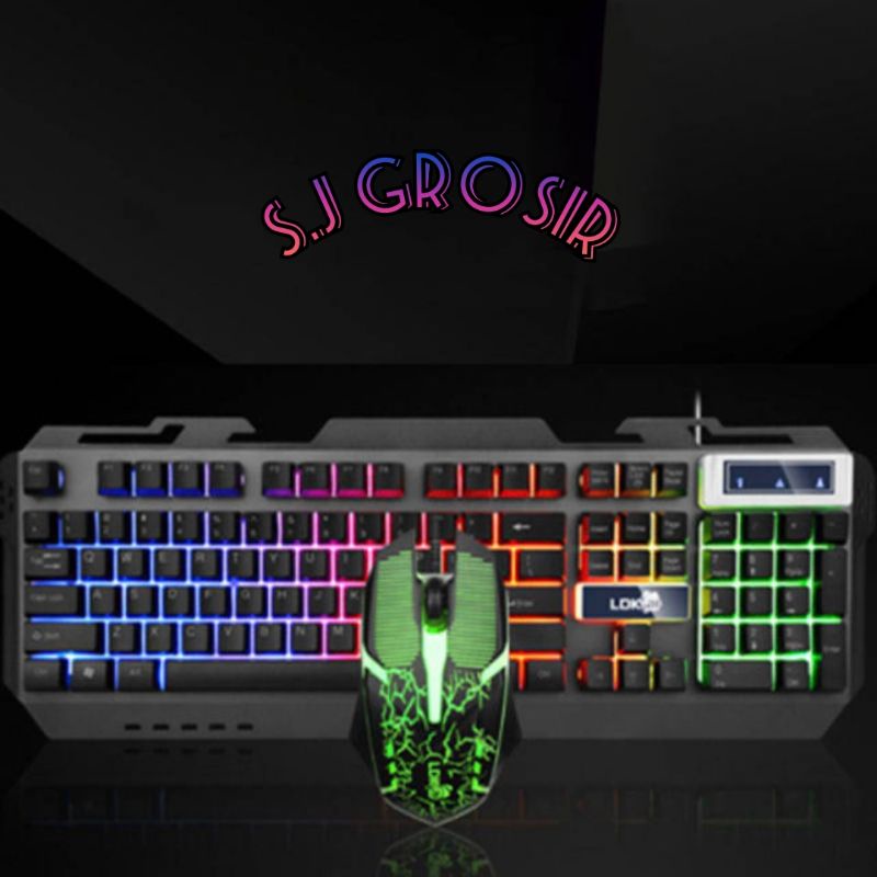 Jual Keyboard Gaming Set Tahan Air Backlight Led Warna Warni (Include ...