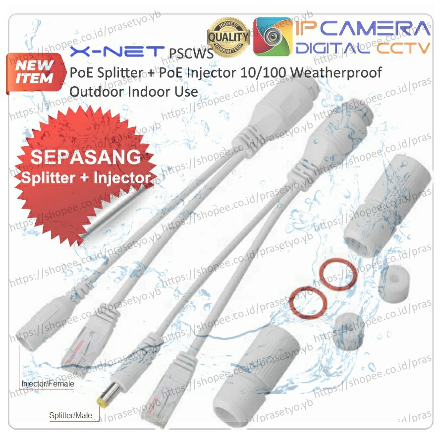 Jual POE Splitter POE Injector Waterproof Outdoor (Satu SET) | Shopee ...