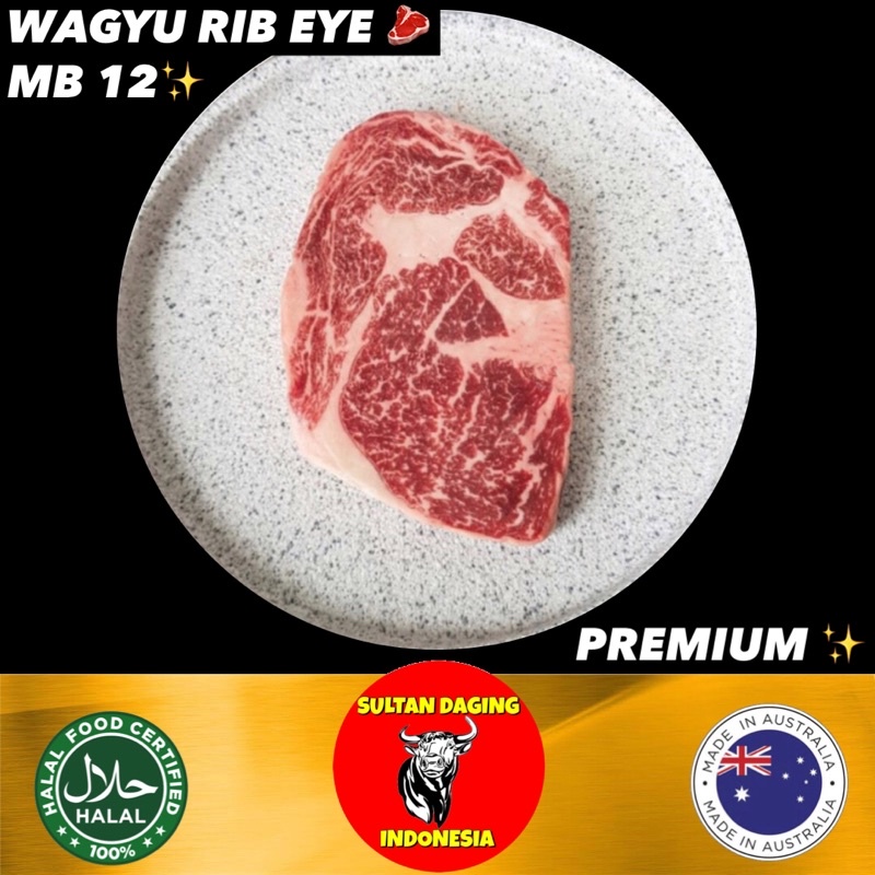 Jual WAGYU RIB EYE MB 12 PREMIUM 300 GRAM IMPORT DARI AUSTRALIA/ RIBEYE ...