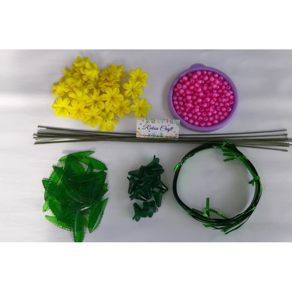 Jual PAKET BELAJAR RAKIT BUNGA SAKURA AKRILIK | Shopee Indonesia
