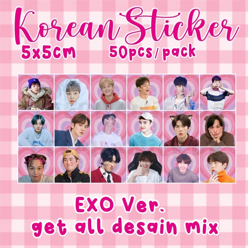 Jual [ VOL 1 ] STICKER DECO PINK CORE KOREAN KPOP MAILS ALA SELLKOR ...