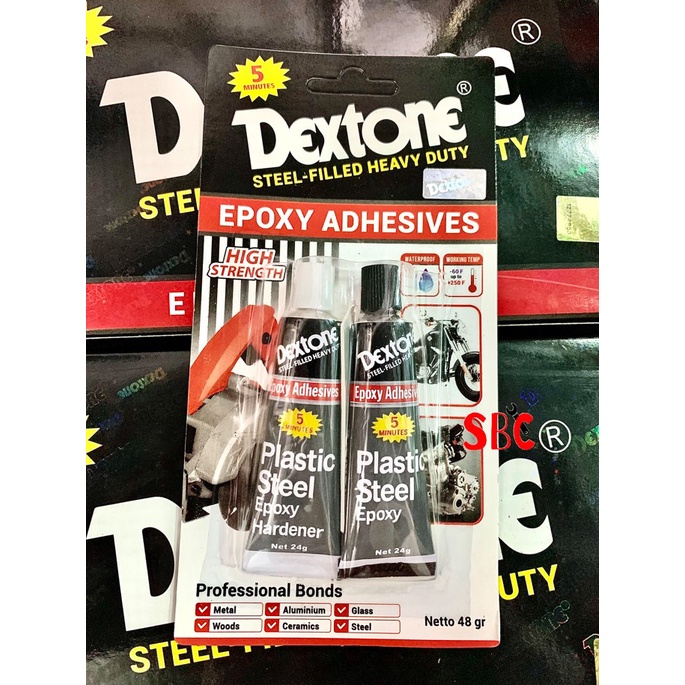 Jual DEXTONE Lem Besi Epoxy Serbaguna Adhesive 5 Menit 48gr gram ...