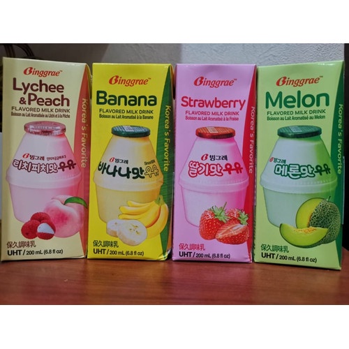 Jual Binggrae - Banana/Melon/Strawberry/Lyche Flavored Milk Drink ...