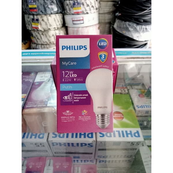 Jual lampu led bulb Philips 12 watt sinar putih | Shopee Indonesia