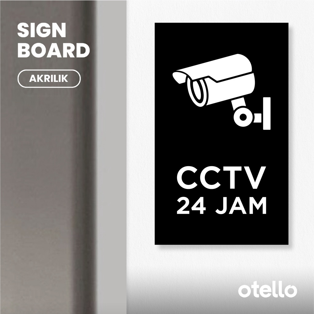 Jual Sign CCTV 24 Jam Papan Peringatan Acrylic Signage Akrilik Area ...