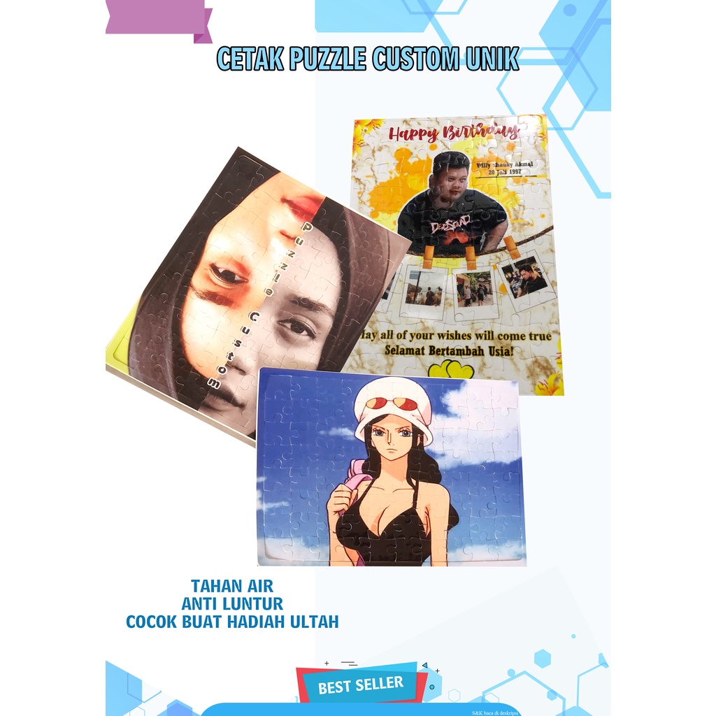 Jual (Hadiah) Puzzle Custom Unik Bebas Gambar Free Edit Free Desain ...