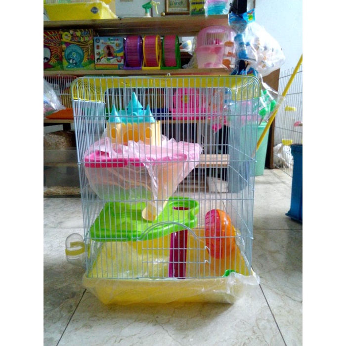 Jual Hamster-Kandang- Kandang Hamster 3 Tingkat / Kandang Kerajaan ...