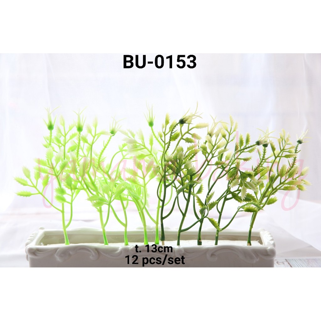 Jual BU-0153 Topper hiasan kue tart cake rumput bunga daun tanaman ...