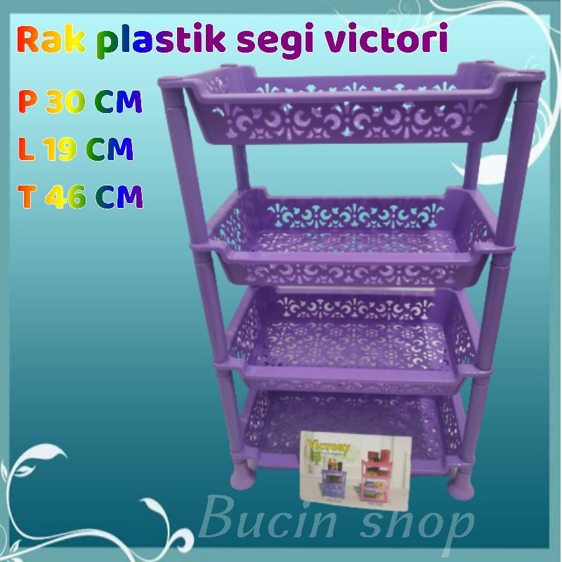 Jual Rak mini plastik segi serbaguna susun 4 / Rak bumbu dapur susun 3 ...