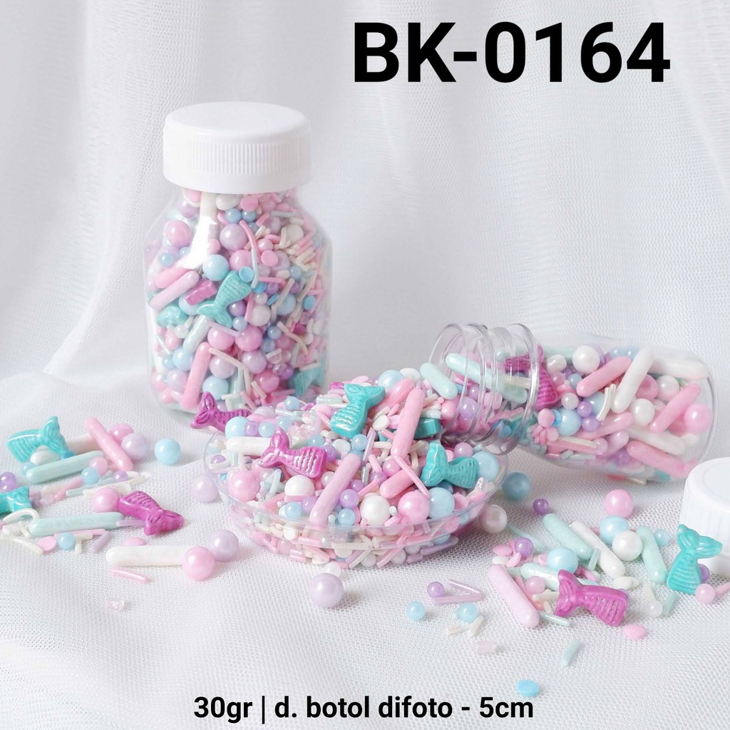 Jual BK-0164 Sprinkles sprinkle sprinkel 30 gram ekor duyung warna ...