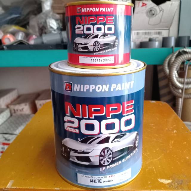 Jual Cat nippe epoxy primer white surfacer warna putih 2 komponen ...