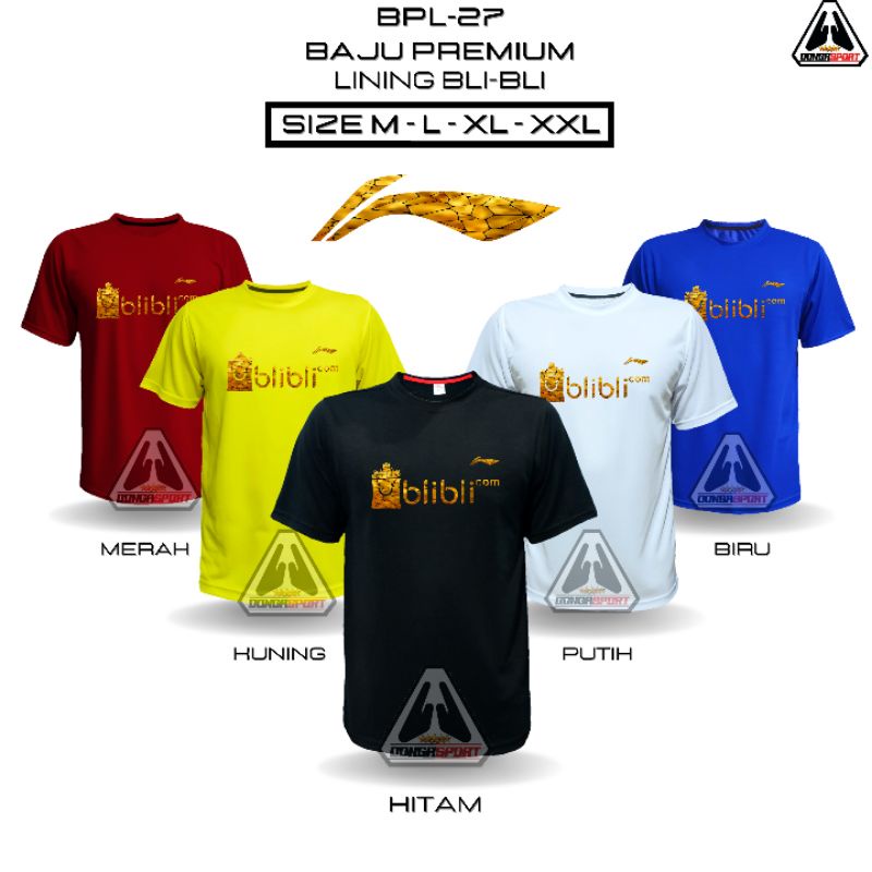 Jual BPL-27 LN BLII-BLII BAJU BADMINTON PREMIUM DEWASA SABLON DTF KAOS ...