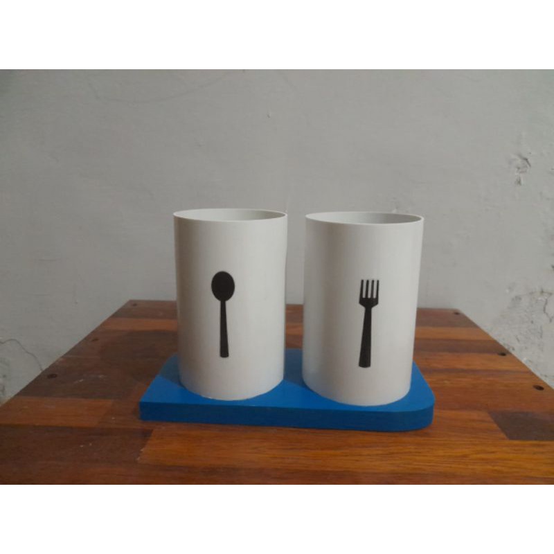 Jual tempat sendok/tempat sendok garpu/tempat sendok estetik/rak sendok ...