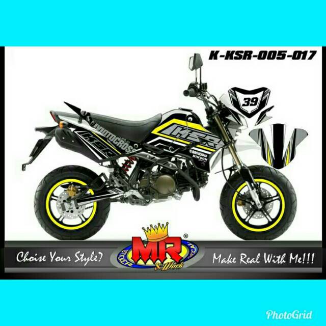 Jual Decal Premium kawasaki KSR Stiker Sticker striping desain keren ...