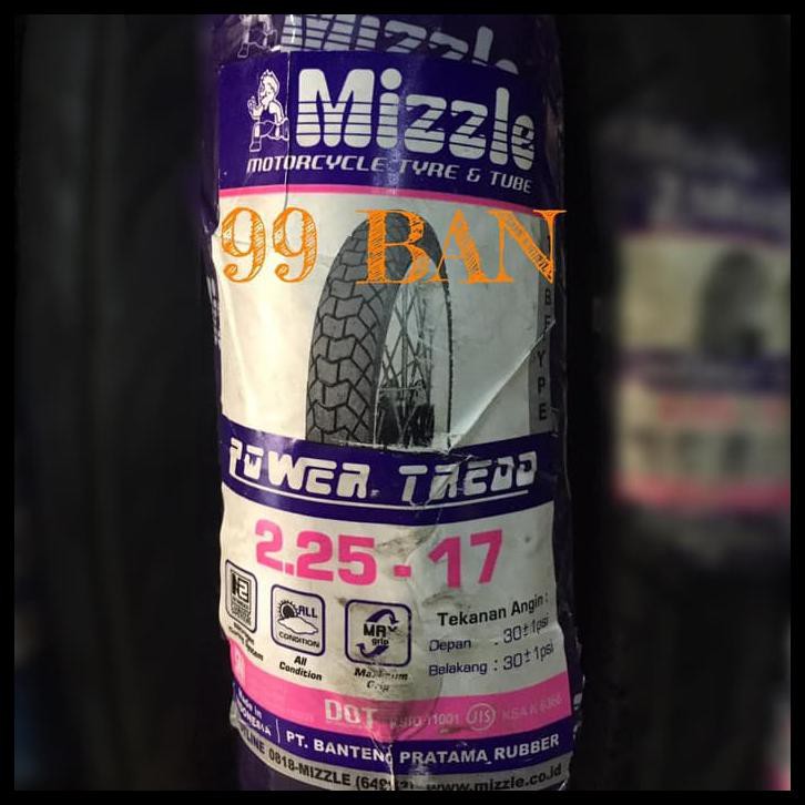 Jual Mizzle Power Tread : 225-17, Ban Depan Motor Velg 17 (Tube Type ...