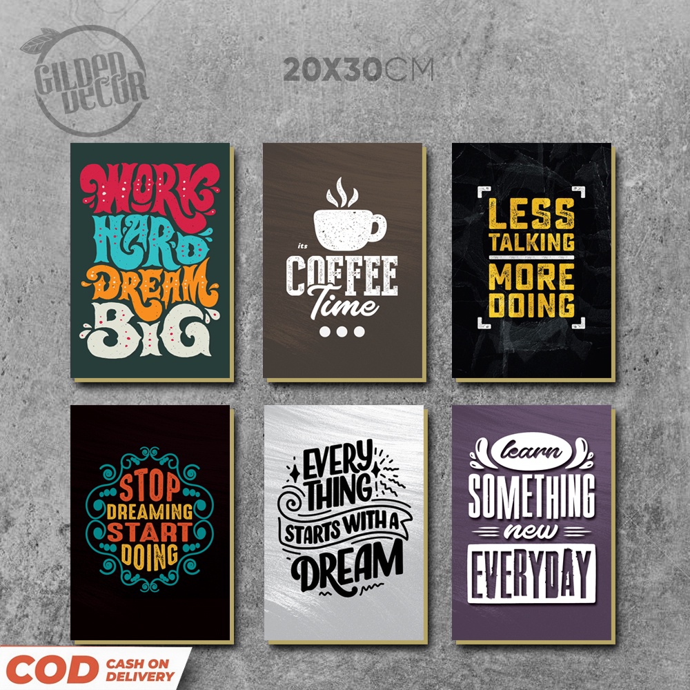 Jual Hiasan dinding Poster Kayu Quotes Inspiratif Dekorasi Rumah 20x30 ...