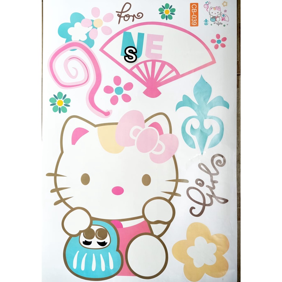 Jual GM - STIKER DINDING HELLO KITTY STIKER HELLO KITTY WALLSTICKER ...