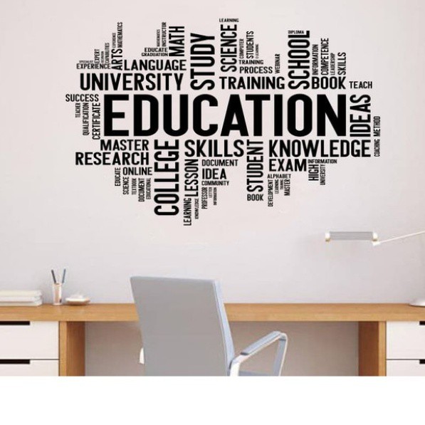 Jual Sticker Education Stiker kaca Dinding Rumah Kantor Office Cutting ...