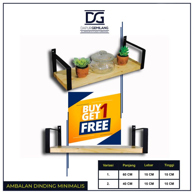 Jual Ambalan Dinding Premium Minimalis (Retro Metal) | Shopee Indonesia