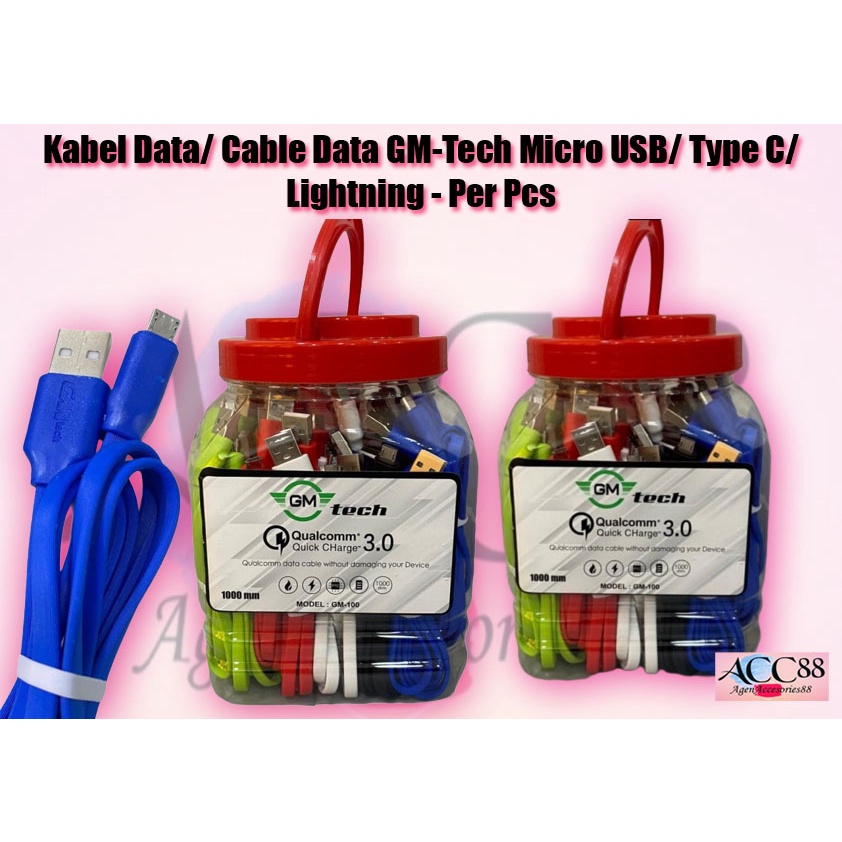 Jual Kabel Data/ Cable Data GM-Tech Micro USB/ Type C/ Lightning - Per ...