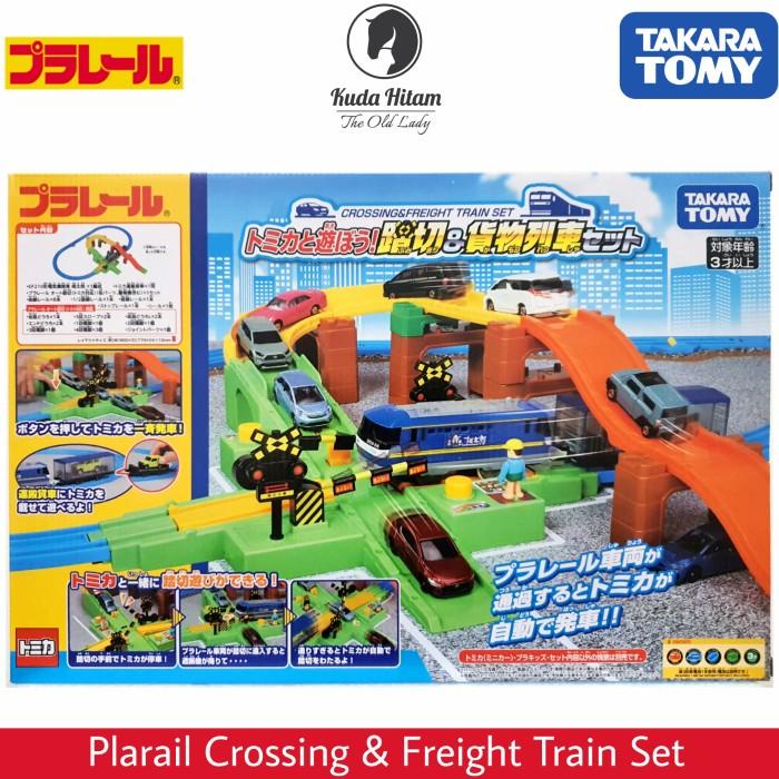 Jual Takara Tomy Plarail Crossing Rail & Freight Train Track Set Tomica | Shopee Indonesia