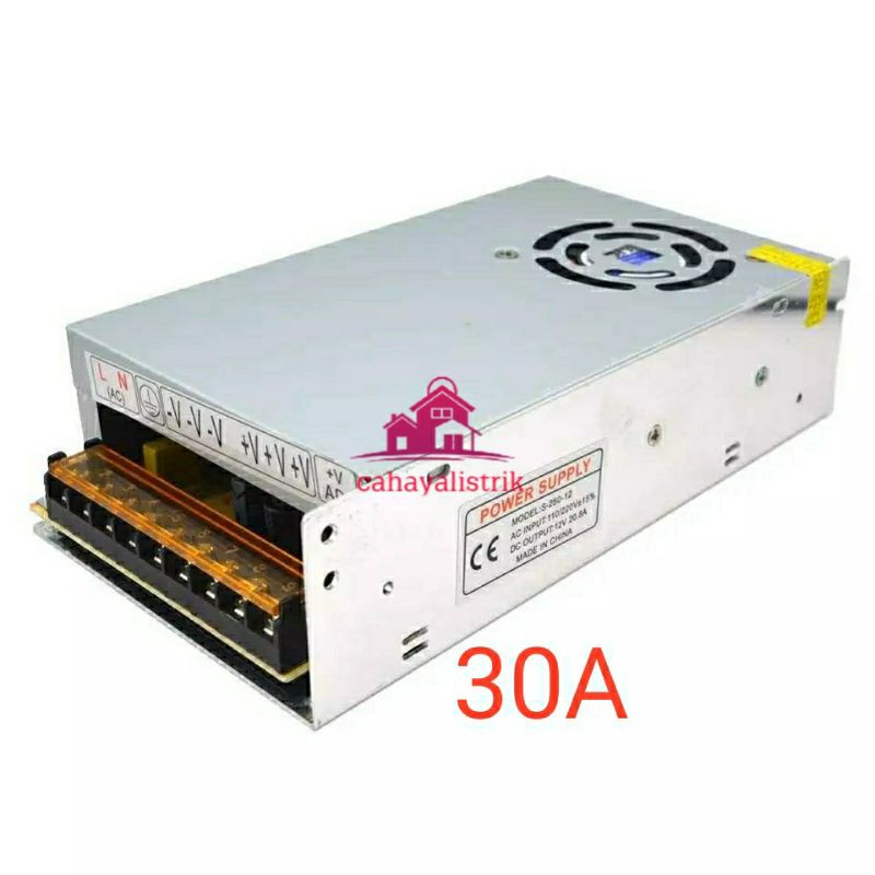 Jual Power Supply Cctv 12V 10A 20A 30A Power Suply Swiching 30 Amper 12 Volt PSU 30A 12V ...