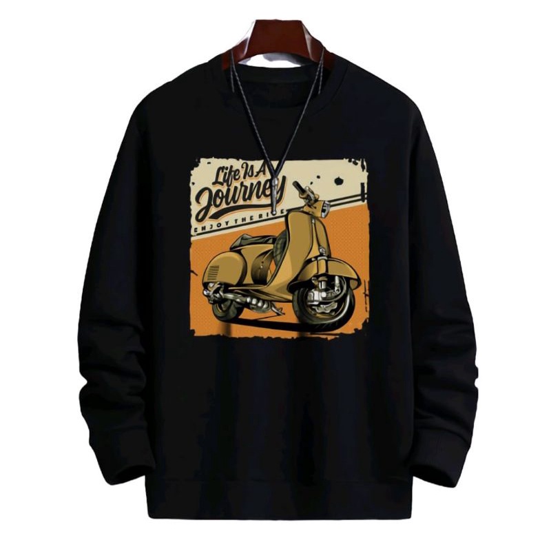 Jual SWEATER CREWNECK VESPA //MOTOR UNISEX | Shopee Indonesia